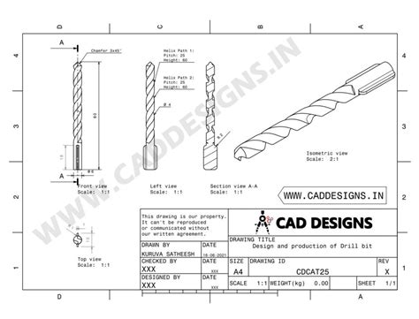 Drill Tool Drawing
