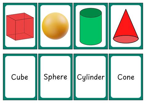 Shapes Flashcards 2d And 3d Free Printables Teach Prints