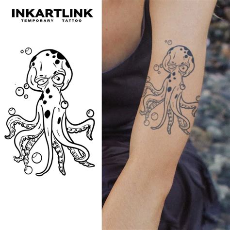 Waterproof Octopus Divergent Temporary Tattoos Sticker 15 Days