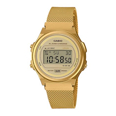 Reloj Casio A171wemg 9a Resina Unisex Dorado Btime