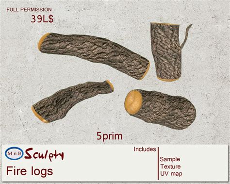 Second Life Marketplace ~m`n B~ Fire Logs Box