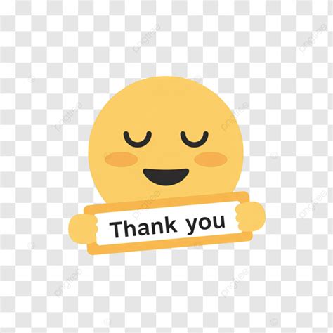 Emoji Sorridente Segurando Agradecimento Sinal Expressando Gratidão Png