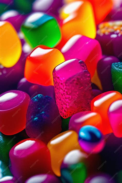 Premium Ai Image A Close Up Of Colorful Candy With The Word Candy On