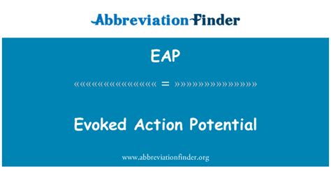 Eap Stands For Evoked Action Potential Abbreviation Finder