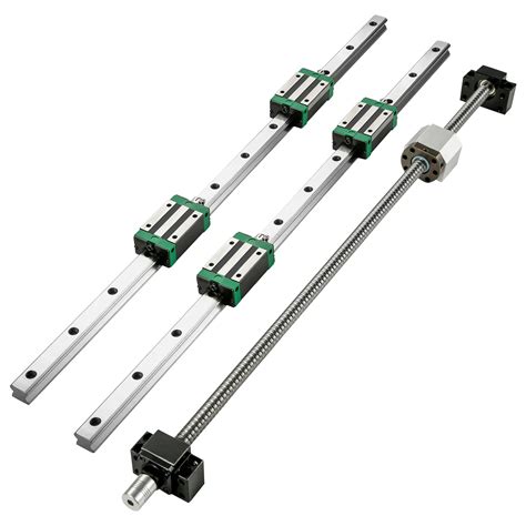 Vevor Linear Guide Rail 2pcs Hgr20 600mm Linear Slide Rail With 1pcs Rm1605 800mm Ballscrew With