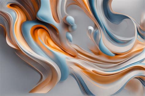 Premium Ai Image Photo Of Flowing Abstract Organic Shapes