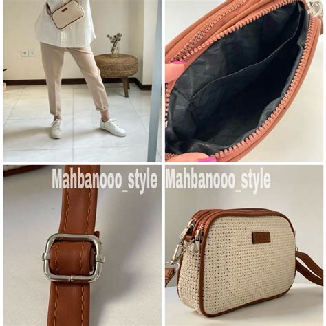 کیف دوشی ترکییبی چرم‌‌