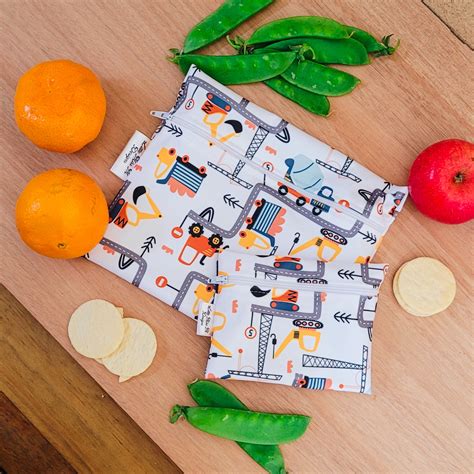 Roadworks Snack Bags Little Miss M Designs Pty Ltd