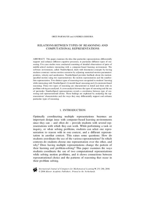 pdf relations between types of reasoning and computational