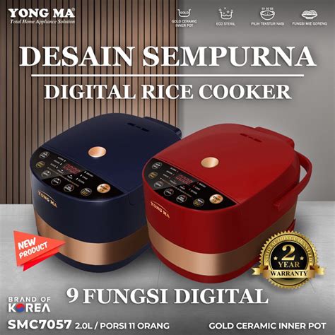 Jual RICE COOKER MAGIC YONG MA DIGITAL SMC 7057 2 LITER 9 TOMBOL FUNGSI Shopee Indonesia