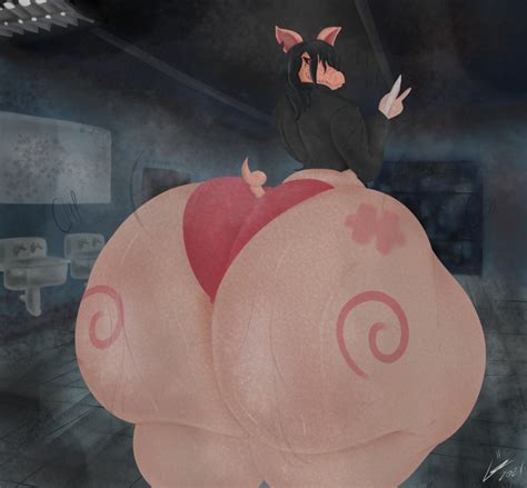 Rule 34 Absurd Res Amanda Young Ass Bathroom Big Butt Black Hair Blade Bodily Fluids Clothing