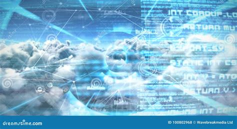 Composite Of Interface Screens With Graphs Map Loading Circle Database And Globe Stock Image