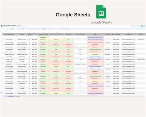 Spreadsheet To Track Applicants Recruitment Tracker Sheet For Human