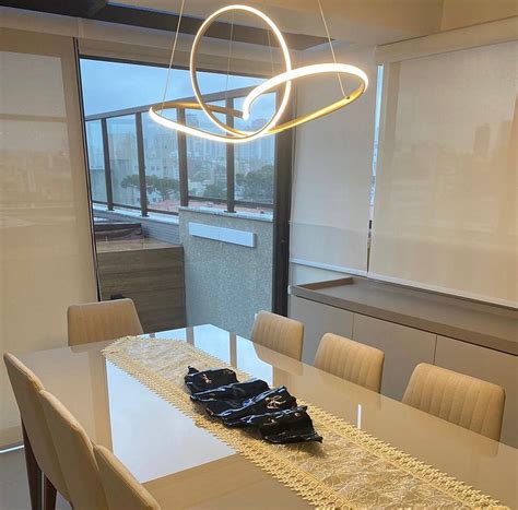Lustre Pendente Led Dourado W K