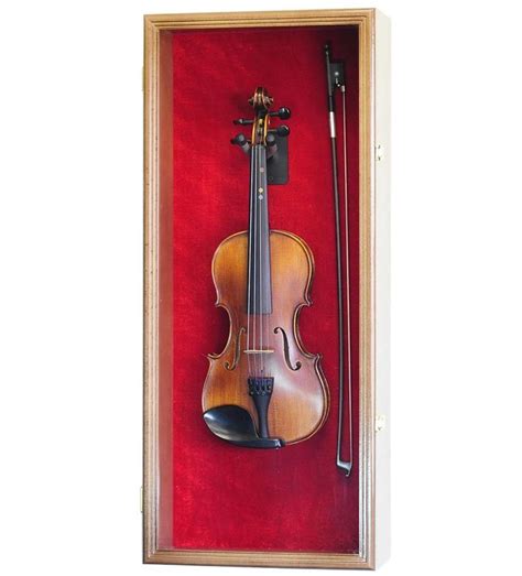 Violin Display Case Cabinet Wall Rack