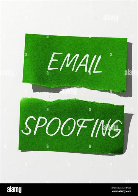 Text Caption Presenting Email Spoofing Conceptual Photo Secure The Access And Content Of An