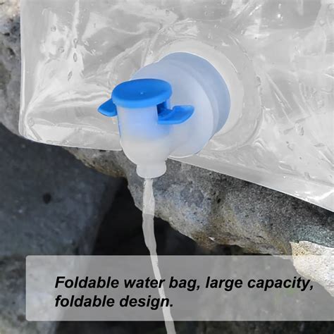 Portable Emergency Water Bag With Spout Leakproof Foldable Water