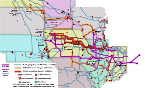 High Voltage Transmission Lines Map