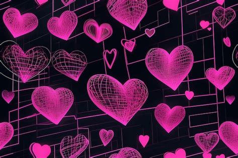 Premium Photo Geometry Wireframe Shapes And Grids In Neon Pink Color