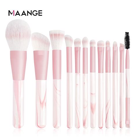 Maange 12pcs Make Up Brush Set Soft Hair Cute Pink 51199 Shopee