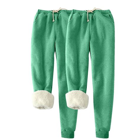 Chbgutlmr 2pc Plus Size Sweatpants For Women Fleece Lined Casual Jogger