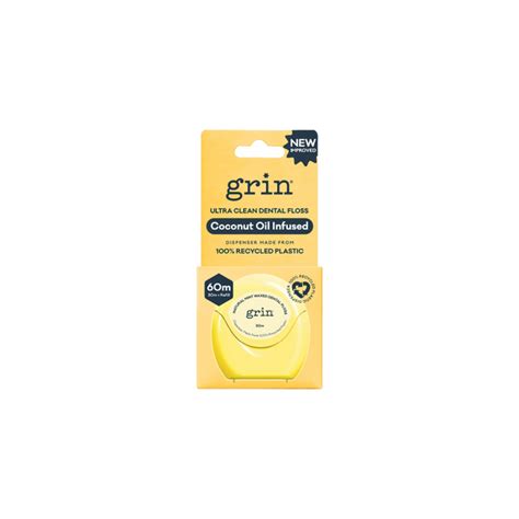 Biodegradable Dental Floss Mint Waxed Floss Grin Natural