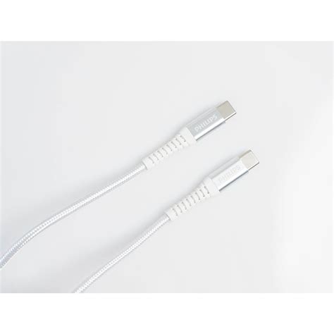 สายชาร์จ Philips Usb C To Usb C Cable 100w 1m White
