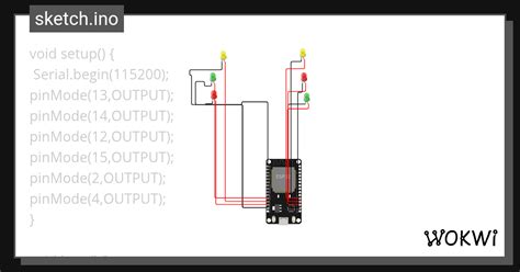 Led Pattern Wokwi Esp32 Stm32 Arduino Simulator