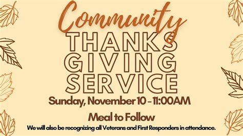 Community Thanksgiving Service 600 South Trinity Decatur Tx United
