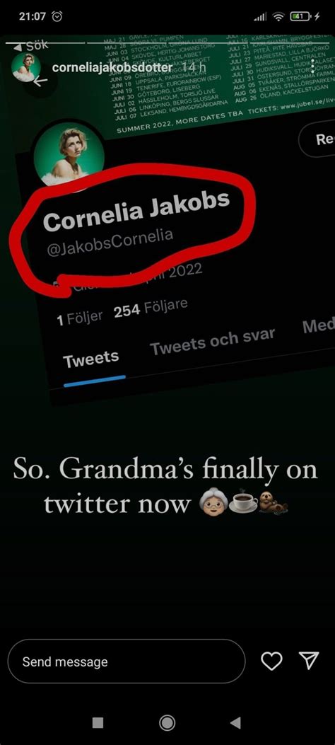 Cornelia Jakobs Twitter Account R Eurovision