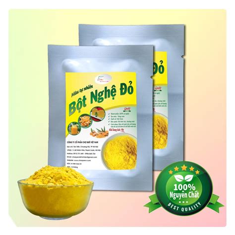 Tinh bột nghệ đỏ Curcumin gói gr g g nguyên chất dùng để uống và tạo màu cho thực