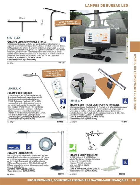 Hyperburo Lampe De Bureau Unilux Led Strata Ergonomique Bras Flexible