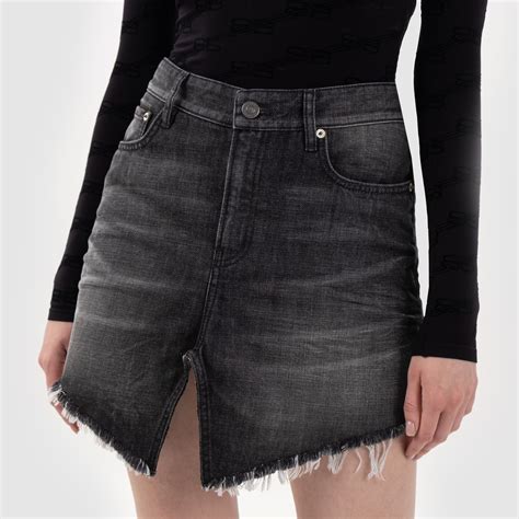 Юбка-мини Balenciaga серая - 169327 - купить в интернет-магазине Сult