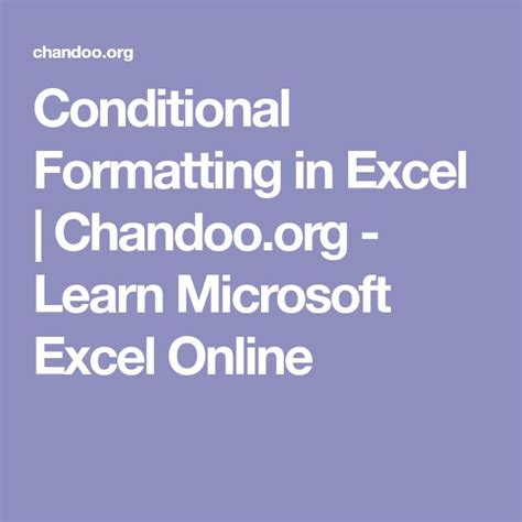 Conditional Formatting in Excel | Chandoo.org - Learn Microsoft Excel Online | Learning ...