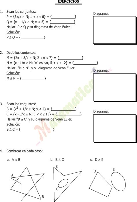 Diferencia SimÉtrica Ejemplos Y Ejercicios Resueltos Pdf Conjuntos
