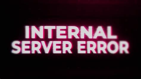 Internal Server Error Warning Alert Error Message Flashing On Screen