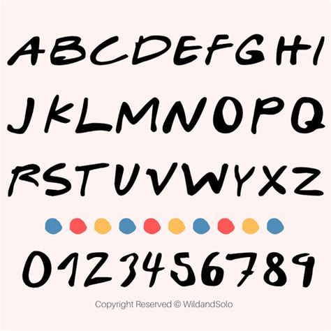 Friends Font Svg Bundle Number Dots Cricut Files Friends Font Svg