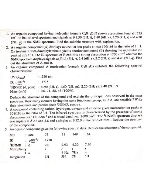 Spectroscopic Problems Pdf
