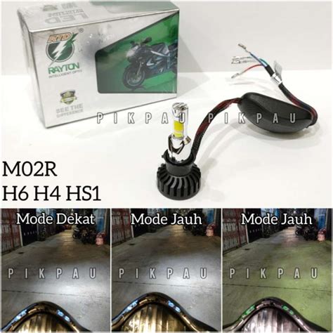 Promo Lampu Utama Led Rtd Rayton M02r H6 H4 Hs1 Kipas Pendingin