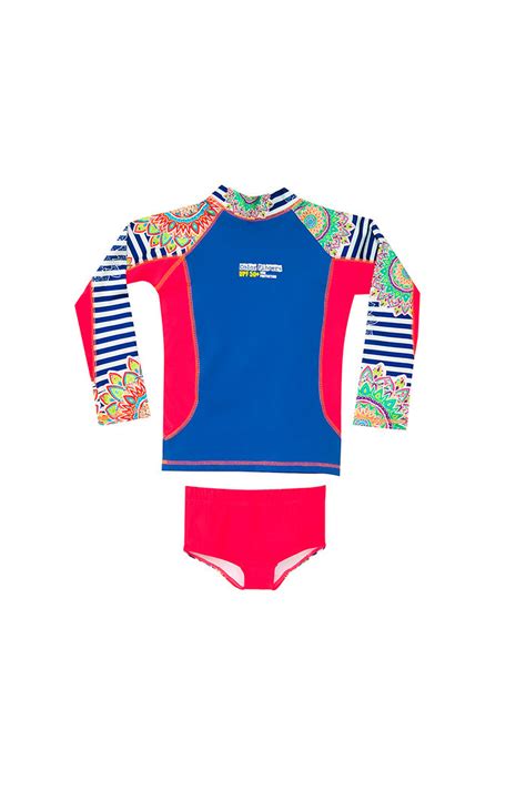 Vestido De Baño Dos Piezas Para Niña Con Estampado De Mandalas Ref 8