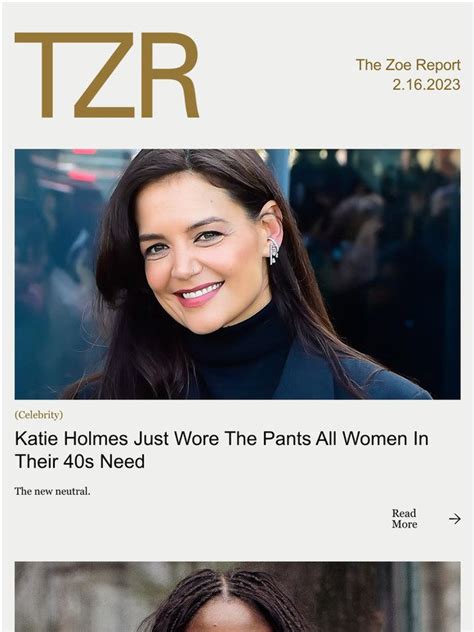 The Zoe Report Katie Holmes Just Wore The Pants All Women In Their 40s