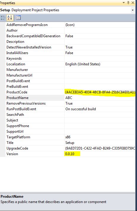 Setup Project Visual Studio Set Up Doesnt Uninstall Previous Version