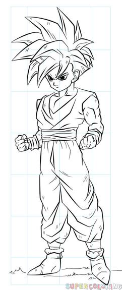 Cómo dibujar a Gohan Tutorial de dibujo paso a paso