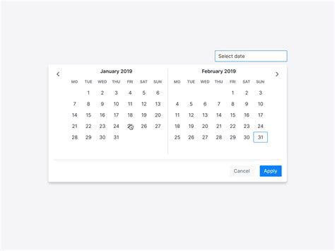 Datepicker Select Period Exploration By Kevin Dukkon On Dribbble