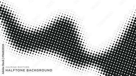 Halftone Background Calming Rhythms Waves Vector Design In Black Color Fit For Social Media Post