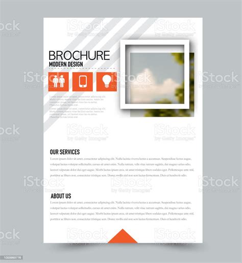 오렌지 전단지 디자인 서식 파일을 이미지에 내장 비즈니스 교육 프레 젠 테이 션 광고에 대 한 소책자 기업 아이덴티티 스타일 개념입니다 편집 가능한 벡터 일러스트입니다 0