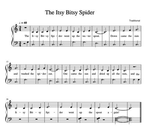 Itsy Bitsy Spider Easy Piano Sale