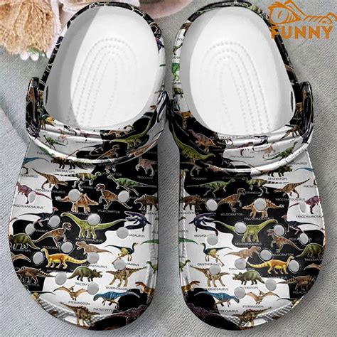 Dinosaur Navy Pattern Crocs Step Into Style With Funny Crocs