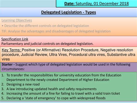 Delegated Legislation Types Ppt Download