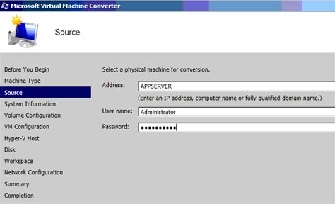 Convert Physical Server To Hyper V Using Virtual Machine Converter